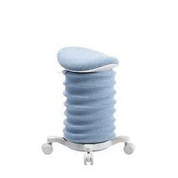 Topstar Hocker SITNESS 4D, ergonomisch, aktives Sitzen, gepolsterter Sattelsitz, höhenverstellbar, um 360° drehbar, Tragegriff, Rollen, papyrusweiß/blau