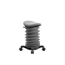 Topstar Hocker SITNESS 4D, ergonomisch, aktives Sitzen, gepolsterter Sattelsitz, höhenverstellbar, um 360° drehbar, Tragegriff, Rollen, schwarz/grau