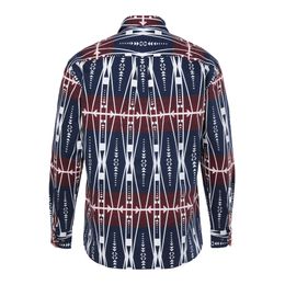 Men Plus Hemd Herren Gr&ouml;&szlig;e 4XL navy / rot / wei&szlig;