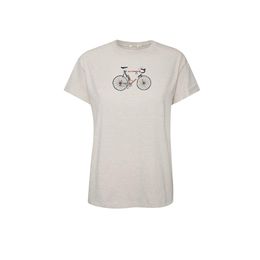 Greenbomb T-Shirt 'Bike Norway' Damen Größe XXXL beige / taubenblau / rot