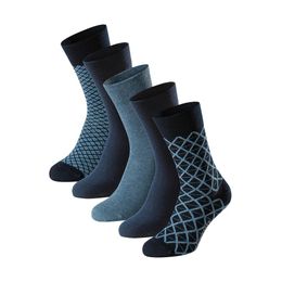 Schiesser Socken 'Bluebird' Herren Größe 39/42 hellblau / dunkelblau
