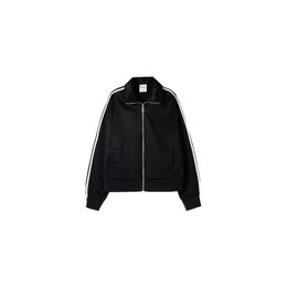 Bershka Sweatjacke Damen Gr&ouml;&szlig;e S schwarz / wei&szlig;