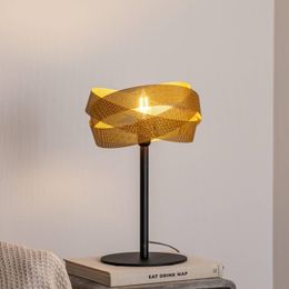 Tischlampe Tornado, schwarz/gold, Metall, &Oslash; 26 cm, E14
