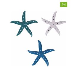 Villa d ́Este 12er-Set: Dekoobjekte "Sea Star" in Blau/ Wei&szlig;/ T&uuml;rkis - (L)21 x (B)21 cm - 45% | Dekofiguren