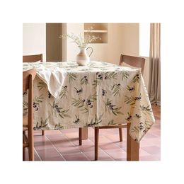 Mint Rugs Tischdecke "Natural Cartagena" in Creme/ Grün/ Schwarz - 64% | Größe 155x300 cm |