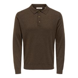 Only & Sons ONLY & SONS Poloshirt " Loui" in Dunkelbraun - 40% | Größe L | Herren-plussize