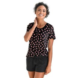 Vivance Dreams Shorty mehrfarbig Gr. 32/34 für Damen. Mit Rundhals. Bequem. Nachhaltig.