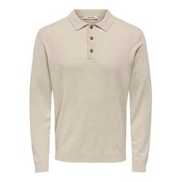Only & Sons ONLY & SONS Poloshirt " Loui" in Beige - 60% | Größe S | Herren-plussize