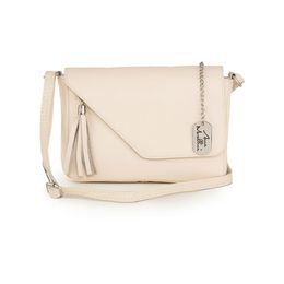 Anna Morellini Leder-Umhängetasche "Lola" in Beige - (B)24 x (H)18 x (T)6 cm - 73% | Damen-taschen
