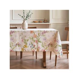 Mint Rugs Tischdecke "Floral Marela" in Weiß/ Rosa/ Lila - 60% | Größe 155x200 cm |