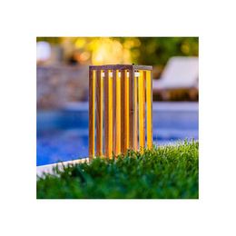 lumisky LED-Solarleuchte "Chennai" in Hellbraun - (B)15 x (H)30 x (T)15 cm - 61% | Aussenbeleuchtung