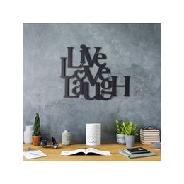 ABERTO DESIGN Wanddekor "Live Love Laugh" - (B)49 x (H)40 cm - 65% | Wanddekoration