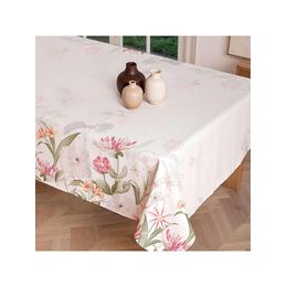 Mint Rugs Tischdecke "Floral Blume" in Weiß/ Rosa - 64% | Größe 155x300 cm |
