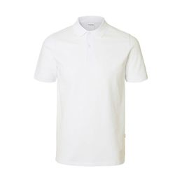 Selected Homme Poloshirt "Atlas" in Weiß - 46% | Größe M | Herren-plussize