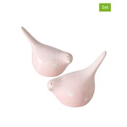 Boltze 2er-Set: Dekofiguren "Nany" in Rosa - (H)11 cm - 70% | Dekofiguren