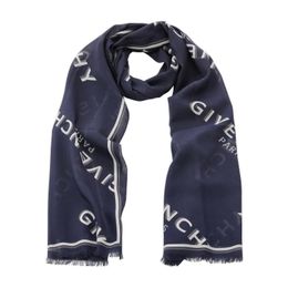 Givenchy T&uuml;cher & Schals - Schal aus Wolle & Seide - Gr. unisize - in Blau - f&uuml;r Damen