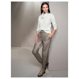 Rollkragenpullover Heine "Pullover", Damen, Gr. 34, beige (ecru), 42% Viskose, 30% Lyocell, 28% Polyester, unifarben, Pullover