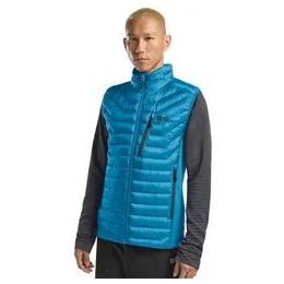 Funktionsweste Jack Wolfskin "ROUTEBURN PRO INS VEST M", Herren, Gr. XXXL (60), blau (aurorablau), Obermaterial: 100% POLYESTER; Kontrast:93% POLYESTER, 7% Elastan; Futter:100% POLYESTER; Füllung:100% POLYESTER, Westen
