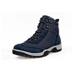 Schnürboots Ecco "Xpedition III", Damen, Gr. 40, blau (marine), Nubukleder, Textil, unifarben, casual, Schuhe, Outdoorschuh, Stiefelette mit wasserabweisender TEX-Membran
