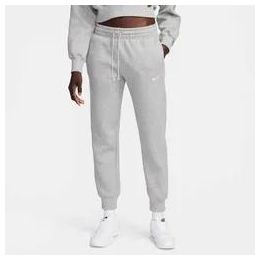 Sporthose Nike SPORTSWEAR "W NSW PHNX FLC MR PANT STD", Damen, Gr. XS, N-Gr, dk grau heat, Obermaterial: 80% Baumwolle, 20% Polyester, Hosen