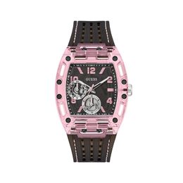 Guess Analoguhr 'SPORTING PINK' Herren Größe One Size hellpink / schwarz