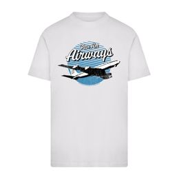 F4NT4STIC Shirt 'Pan Am Airways Retro Plane Take Off' male White size M