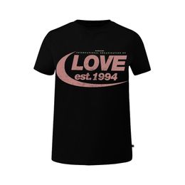QS T-Shirt Damen Gr&ouml;&szlig;e S rosa / schwarz