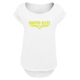 F4NT4STIC Shirt 'Sniper Elite Yellow Logo' female White size S