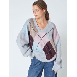 Co'Couture co'couture Pullover 'Maja' Damen Gr&ouml;&szlig;e XL braun / hellbraun / grau / pastellpink