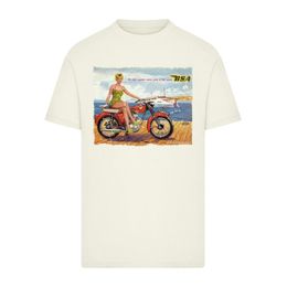 F4NT4STIC Shirt 'BSA C15 Star 1962 Motorcycle Dockside Ad' male Beige size XXL