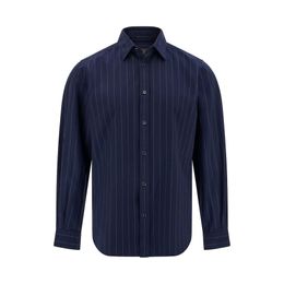 Boggi Milano Hemd Herren Größe XXL navy / weiß