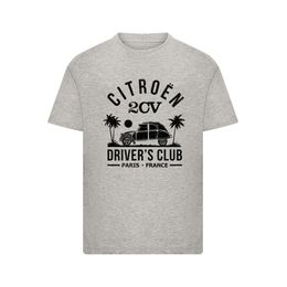 F4NT4STIC Shirt 'Citro&euml;n 2CV Driver's Club Black Beach' boy Grey size 134/140