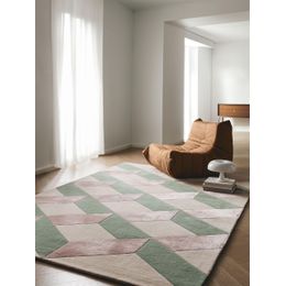 benuta Finest Kurzflor Teppich Paul Rosa 160x230 cm - Moderner Kurzflor-Teppich f&uuml;r Wohnzimmer