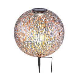 Globo lighting Solarleuchte "SOLARLEUCHTE METALL SILBERGRAU, 1XLED" in gray | Gr.: onesize