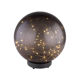 Globo lighting LED-Solar-Dekoleuchte in Schwarz/ Gold - Ø 20 cm | Gr.: onesize