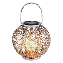 Globo lighting Solarleuchte "SOLARLEUCHTE METALL SILBERFARBEN, 1XLED" in silver | Gr.: onesize