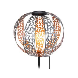 Globo lighting Solarleuchte "SOLARLEUCHTE METALL SILBERFARBEN, 1XLED" in silver | Gr.: onesize