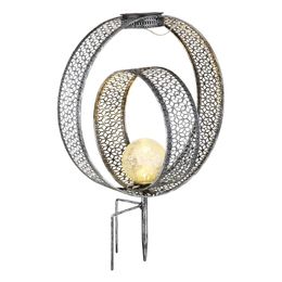 Globo lighting Solarleuchte "SOLARLEUCHTE METALL SILBERFARBEN, 1XLED" in silver | Gr.: onesize