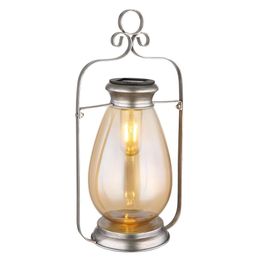 Globo lighting Solarleuchte "SOLARLEUCHTE METALL SILBERFARBEN, 1XLED" in silver | Gr.: onesize