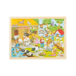 Gollnest & Kiesel Einlegepuzzle Streichelzoo | 40 x 30 x 0,8 cm, Holz, 48 Teile, per St&uuml;ck | Gr.: onesize