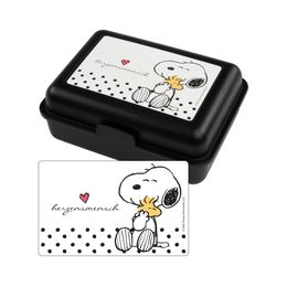 The Peanuts Snoopy Brotdose Herzensmensch Lunchbox Butterbrotdose in schwarz | Gr.: onesize