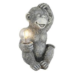 Globo lighting Solarleuchte "SOLARLEUCHTE KUNSTSTOFF GRAU, 1XLED" in gray | Gr.: onesize
