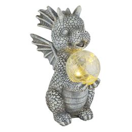 Globo lighting Solarleuchte "SOLARLEUCHTE KUNSTSTOFF GRAU, 1XLED" in gray | Gr.: onesize