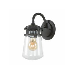 Licht-Erlebnisse Außen Wandlampe (B)12.7 x (L)12.7 x (H)28.6 cm in Dunkles Bronze Klar/Transparent | Gr.: onesize