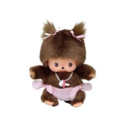 Bebichhichi | 13 cm | Monchhichi Puppe | Mädchen | Baby mit rosa Windel | Gr.: onesize