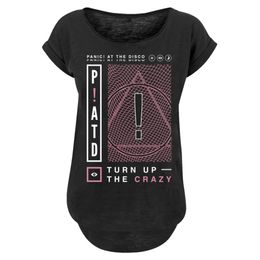 F4NT4STIC Long Cut T-Shirt Panic At The Disco Turn Up The Crazy in schwarz | Gr.: XL