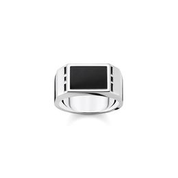 Thomas Sabo Ring schwarz 925 Sterlingsilber in silber, schwarz | Gr.: 68