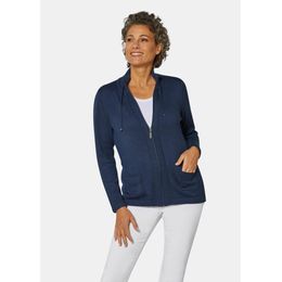 GOLDNER Herbstcardigan mit Rei&szlig;verschluss in marine | Gr.: 42