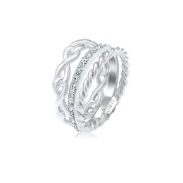 Elli Ring 925 Sterling Silber Infinity, Twisted in Silber | Gr.: 54