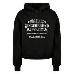 F4NT4STIC Oversized Hoody Santas Gingerbread Bakery Retro Weihnachten in schwarz | Gr.: XS